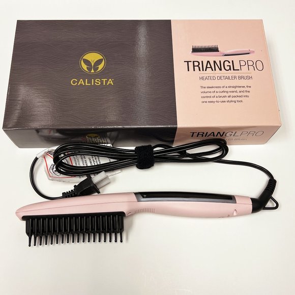 QVC | Hair | Calista Trianglpro Triangl Pro Heated Hair Detailer Brush ...